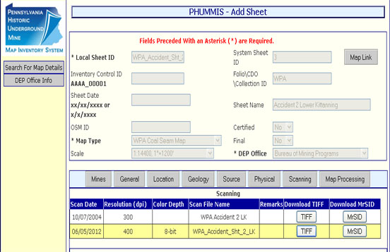 Pennsylvania Mine Map Atlas - Tutorial